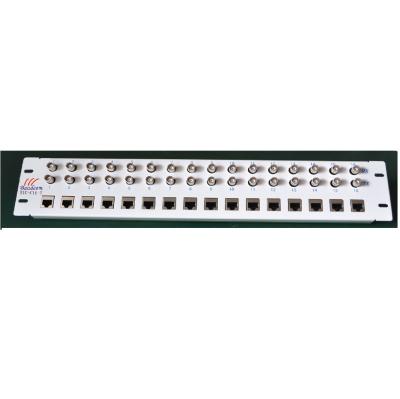 China 75 ohm to 120 ohm converter 16 E1 Coax to RJ45 Front Mount Balun Panel for sale