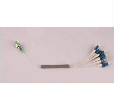 China steel pipe Mini type Planar Lightwave Circuit 1X8  fiber optic PLC Splitter for sale
