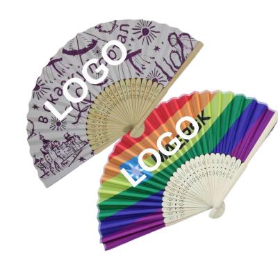 China Hot Sale Custom 21cm Wedding Invitation Hand Fan Exquisite Decorative Bamboo Fan for sale