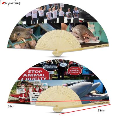 China Floral Folding Hand Fan Japanese Vintage Retro Style Fans with Bamboo Wooden Ribs for Dancing Wedding Party Decoration for sale
