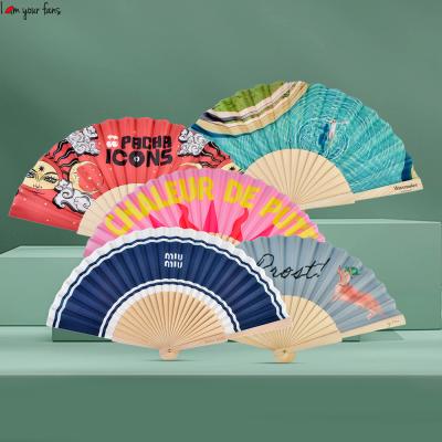 China Personalised Hand Fans Wooden Gifts Crafts Folding Fans Hand Held Wedding Hand Fan Spanish Wooden Fan for sale
