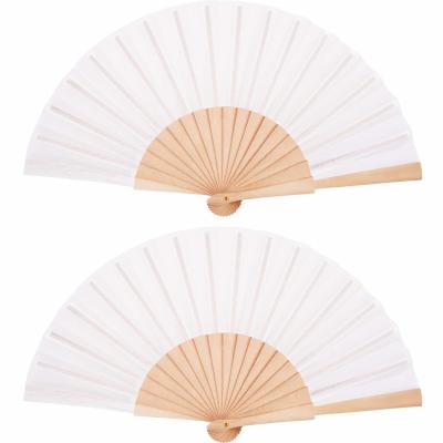 China Custom Printed Nature Wooden Hand Held Fan Foldable Wood Spanish Solid Color Hand Fan for sale