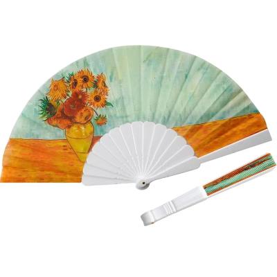 China Personalized Folding Hand Fan Classic Paintings Plastic Hand Fan Custom for sale