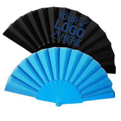 China Custom PP Plastic Hand Fan Handle Foldable Fans National Flag Manual Craft for Independence Day for sale