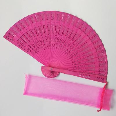 China [I AM YOUR FANS] Custom Name Painted Wooden Handle Natural Wood Fan for Party Favors Wedding Gifts for sale