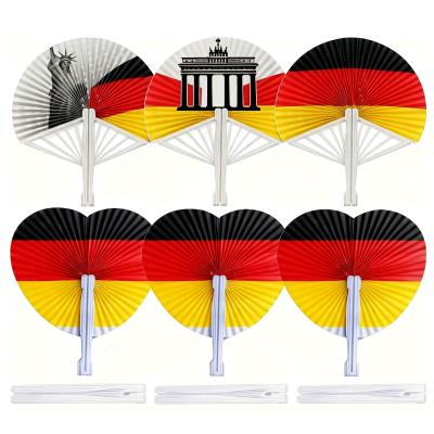 China Factory Price Sublimation Fans Blanks Handheld Single Sided Paddles Fan for DIY Wedding Crafts Heart for sale