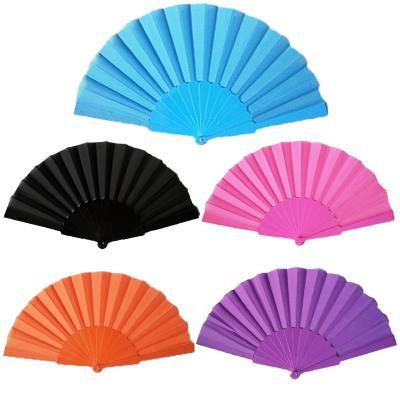 China High Quality Custom Hand Fan Logo Foldable Hand Held Folding Plastic Fan for sale