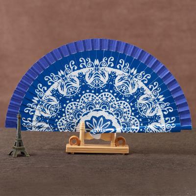 China Customize Motif Spanish Hand Painted Wooden Folding Spanish Fans for sale