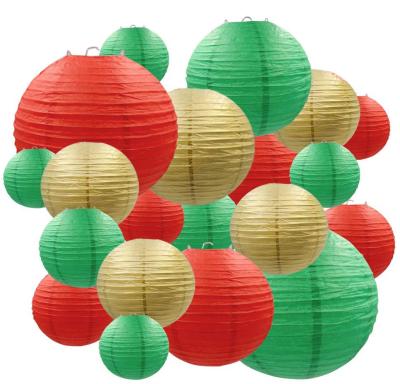 China [I AM YOUR FANS]Christmas Decorative Colorful Lanterns Hanging Chinese Paper Lanterns for Holiday and Celebration for sale