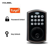 China Virtual Password Electric Deadbolt Lock Entry Electronic Smart Keypad Door Lock for sale