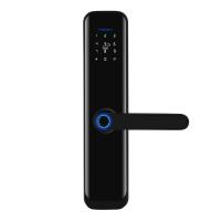 China Smartphone Control Fingerprint Smart Door Locks DC6V Door Handle Lock for sale