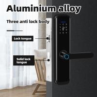 China Smartphone Control Fingerprint Smart Door Locks DC6V Door Handle Lock for sale