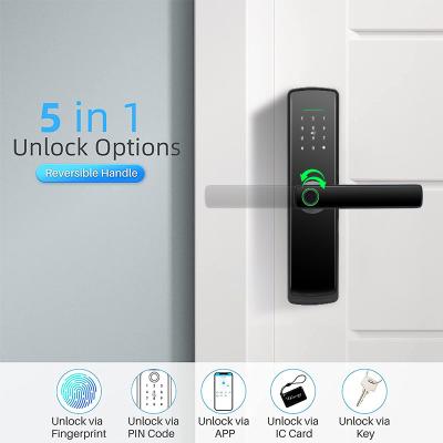 China Electronic Fingerprint Smart Door Locks Automatic Locking 65mm For Home Office for sale