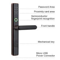 China Security Keyless Digital Entry Door Lock CE Matt Black For Home for sale