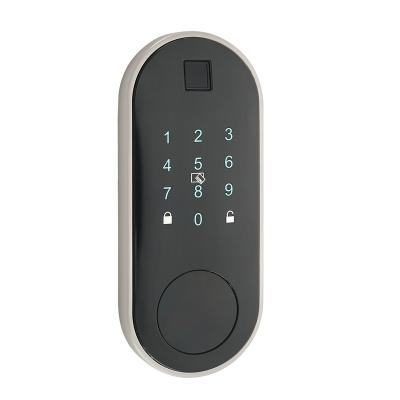 Cina Smart Deadbolt Door Lock Fingerprint Password RFID Card Wifi Controllo chiavi meccaniche in vendita
