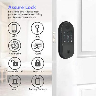 Cina Smart Deadbolt Door Lock Keyless Electronic Fingerprint Keypads Password Card RFID in vendita