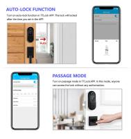 China Bluetooth Smart Deadbolt Door Lock Black Ttlock Digital Door Lock for sale