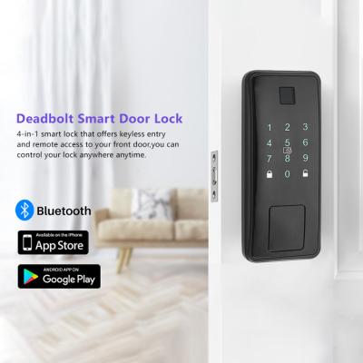 Cina Silver Smart Deadbolt Door Lock RFID Card Fingerprint Door Lock in vendita