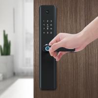 China Red Bronze Smart Camera Door Lock Intelligent Keyless Lock With Camera for sale