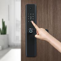 China Red Bronze Smart Camera Door Lock Intelligent Keyless Lock With Camera for sale