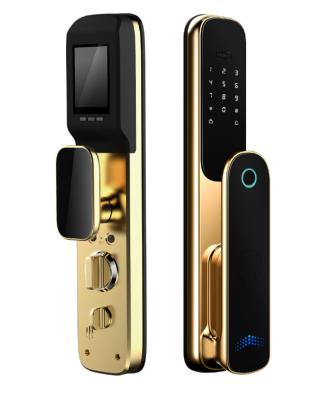中国 キーが付いているアルミ合金のスマートなカメラのドア ロックの顔認識のドアのカメラ ロック 販売のため