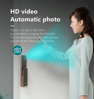 Cina OEM Smart Camera Door Lock Impronta digitale elettronica elegante ed esclusiva in vendita