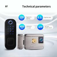 China 150mm Smart Deadbolt Door Lock Wide Adaptability Double Fingerprint for sale