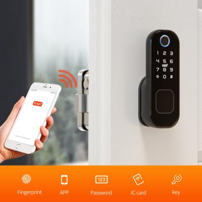 China Anti-roest Tuya Smart Lock Eenvoudige installatie Touch Id-deurslot met sleutel Te koop