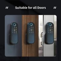 China 150mm Smart Deadbolt Door Lock Wide Adaptability Double Fingerprint for sale