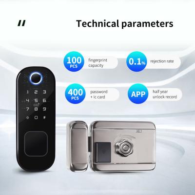 China Anti-roest Tuya Smart Lock Eenvoudige installatie Touch Id-deurslot met sleutel Te koop