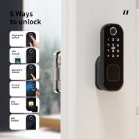 China 150mm Smart Deadbolt Door Lock Wide Adaptability Double Fingerprint for sale