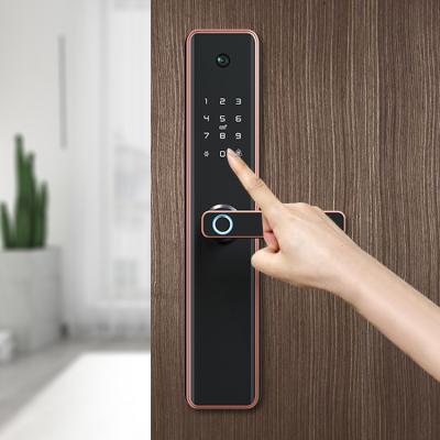 China Password Wifi Bluetooth Door Lock 70mm Tuya Glass Door Lock For Apartment for sale