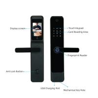 China Type-C Charging Smart Door Lock Tuya App Remote Control with Fingerprint Camera for sale