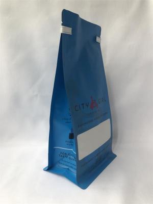 Cina 12OZ Coffee Packaging Pouch Matt Flat Bottom Printed With Tin Tie in vendita