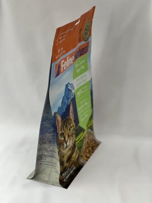 China Custom Printing Pet Food Packaging Pouches Bag Matt Flat Bottom for sale
