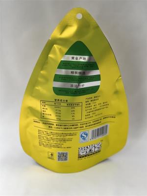 China Metallisierte Mylar-Standbeutel in freier Form, individueller Druck für getrocknete Snacks zu verkaufen