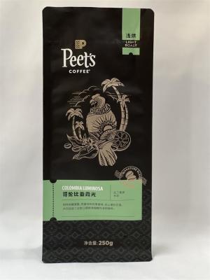 Cina Borsa da caffè in carta kraft con stampa opaca a fondo quadrato con valvola in vendita
