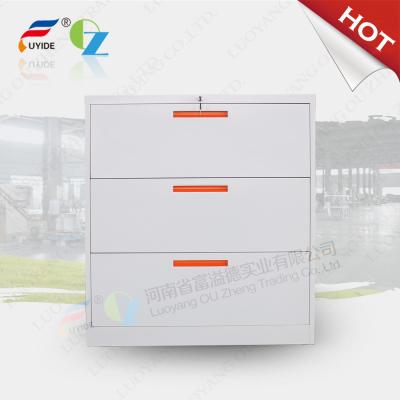 China supply Lateral filing cabinet steel material 3 drawer,white color for sale