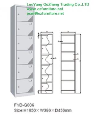 China Six door steel locker FYD-G006,storage locker FYD-G006,H1850XW380XD450mm,white color for sale