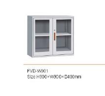 China supply two glass door school steel godrej cupboard,white color,orange handle,one lock for sale