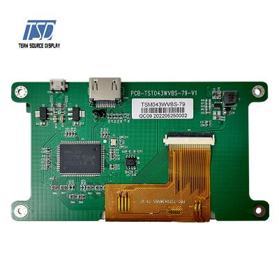 Cina Risoluzione a 4,3 pollici 800x480 dell'esposizione di IPS TFT LCD HDMI della porta USB in vendita