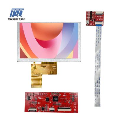 China definição ST7262 IC da polegada 800x480 da exposição 5 de TFT UART LCD da cor 500nits à venda
