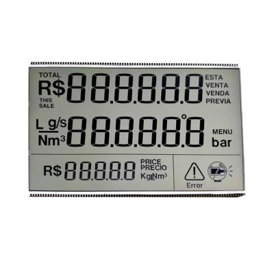 China Modo HTN 4 dígitos de tela LCD personalizada de sete segmentos para máquina de distribuição de combustível à venda