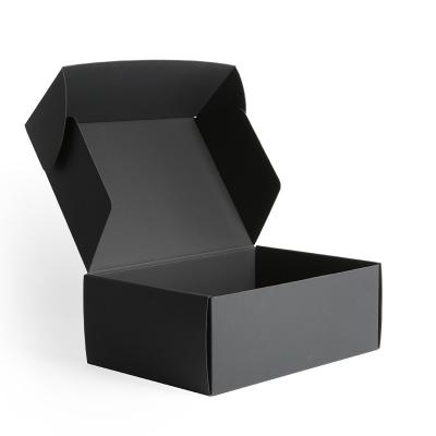 China Luxury Cardboard Boxes Black Corrugated Shipping Boxes Packing For Small Business for sale