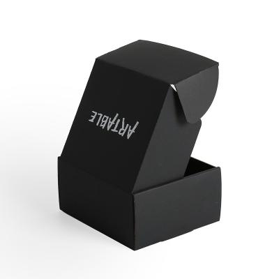 China Luxury Cardboard Boxes Black Corrugated Shipping Boxes Packing For Small Business for sale