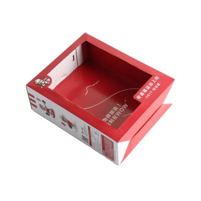 China Paper Gift Box With PVC Windows Tuck End Boxes Full color Printing Small Gift Box for sale