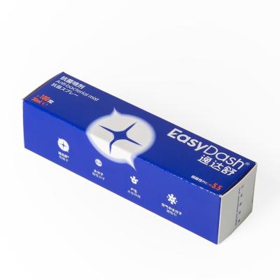 China Customized Thickness Tuck End Box for Antibacterial Spray Packaging CMYK Color Printing for sale