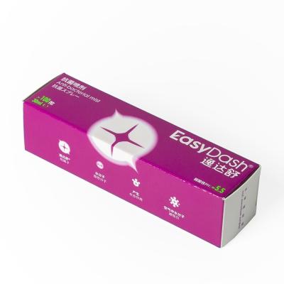 China Customized Thickness Tuck End Box for Antibacterial Spray Packaging CMYK Color Printing for sale