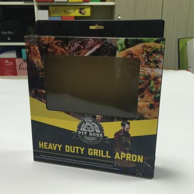 China Customized Thickness Auto Lock Bottom Box Canvas Apron Packaging With Logo Printing for sale