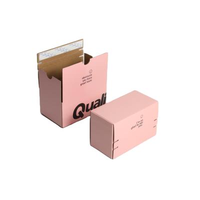Quality Pink Mailer Boxes with Zipper for Perfume Made of Corrugated Board Custom Logo for sale
